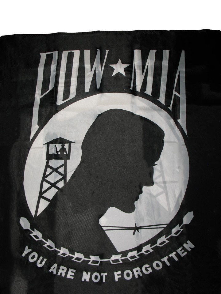 3x5 Pow Mia POWMIA You are never Forgotten Black (Double Sided) Flag ...