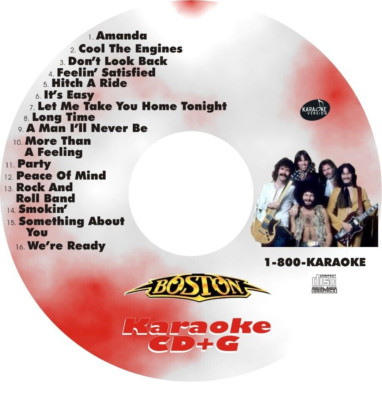 CUSTOM KARAOKE BOSTON TOM SCHOLTZ BRAD DELP RARE 16 GREAT SONGS cdg CD ...