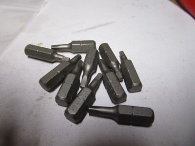 #1 Square Recess/Robertson 1/4"Hex 1"OAL Rock River® Insert Bit QTY 10 ...