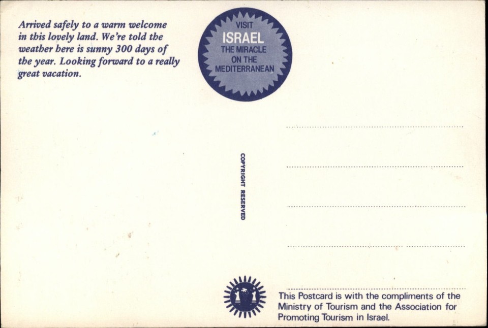 Israel multi-view vintage postcard Jerusalem Haifa Tel-Aviv Jordan ...