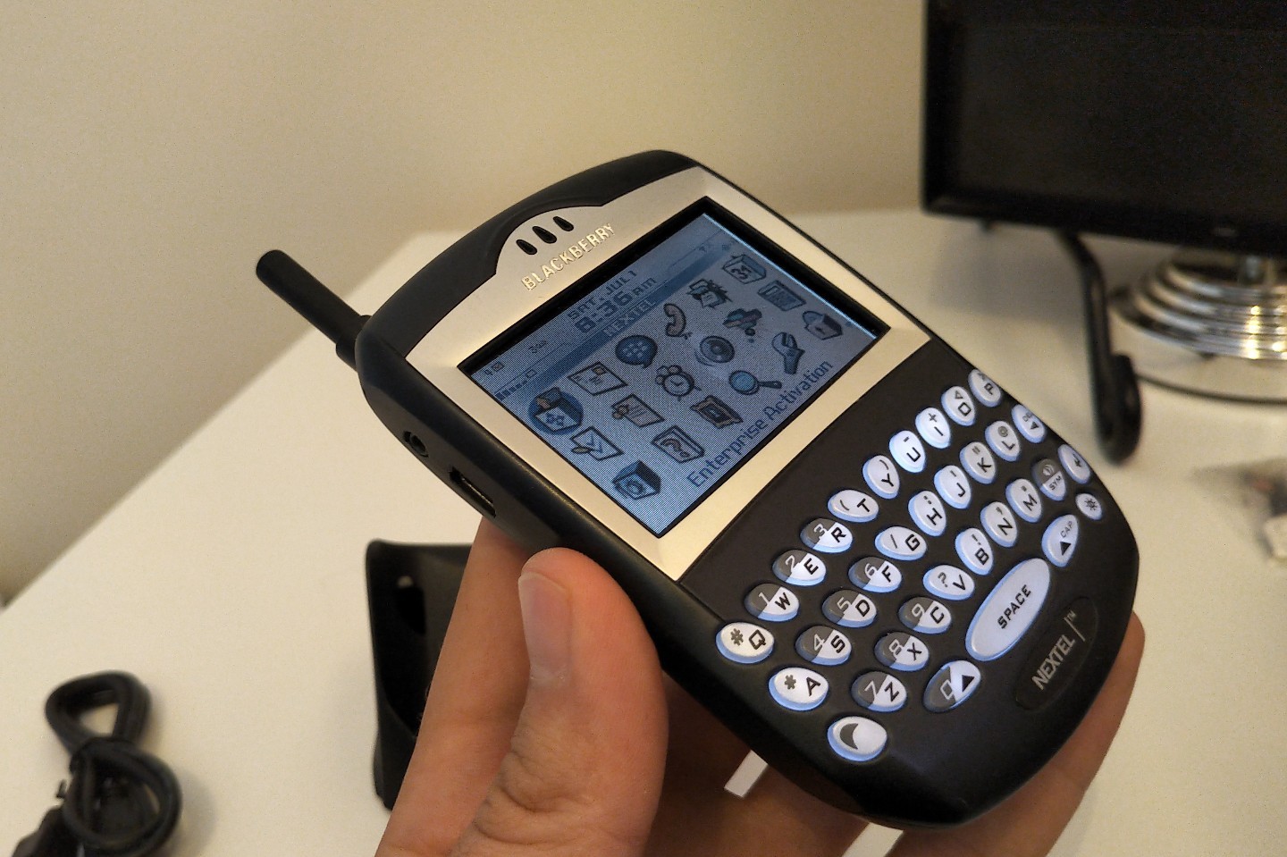 RARE BlackBerry 7520 Black NEXTEL iDEN Smartphone collectors item 7510 ...