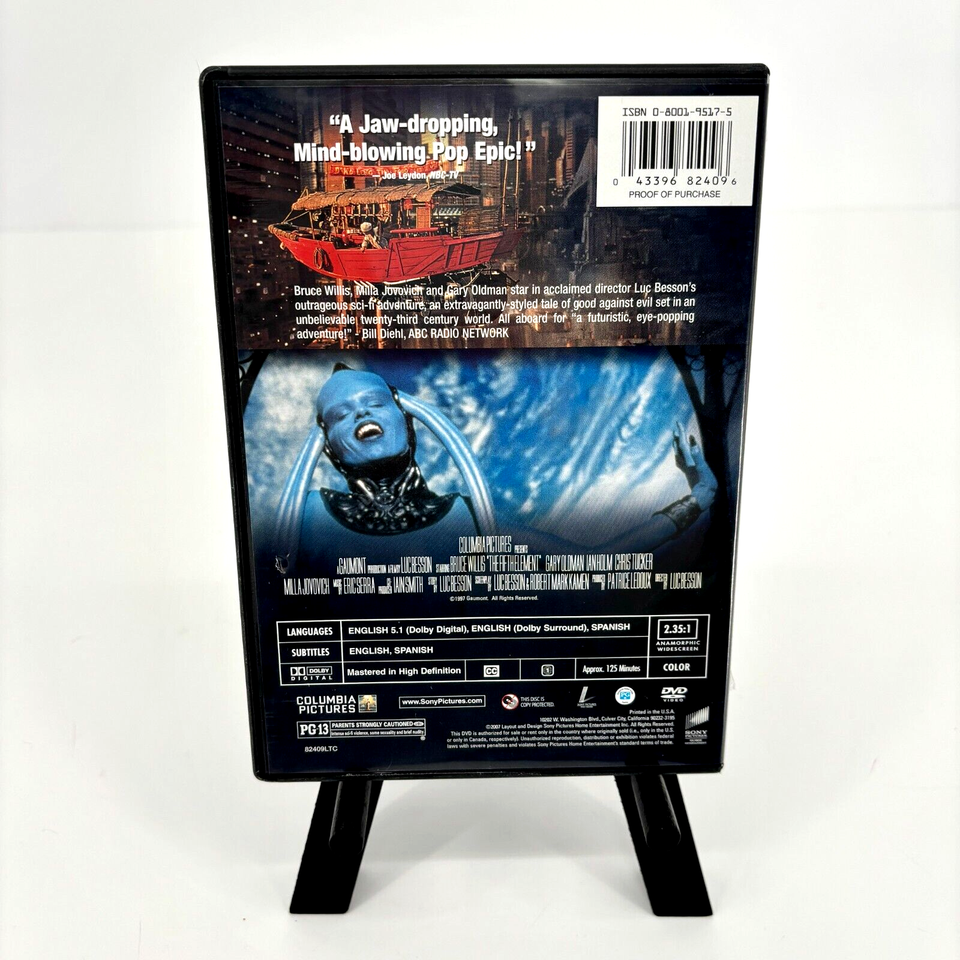 The Fifth Element DVD 1997 Bruce Willis Gary Oldman Mila Jojovich ...