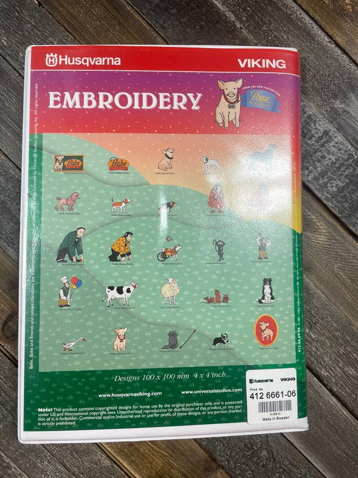 Husqvarna Viking Babe And Friends Embroidery Disk for Designer 1 And PC ...