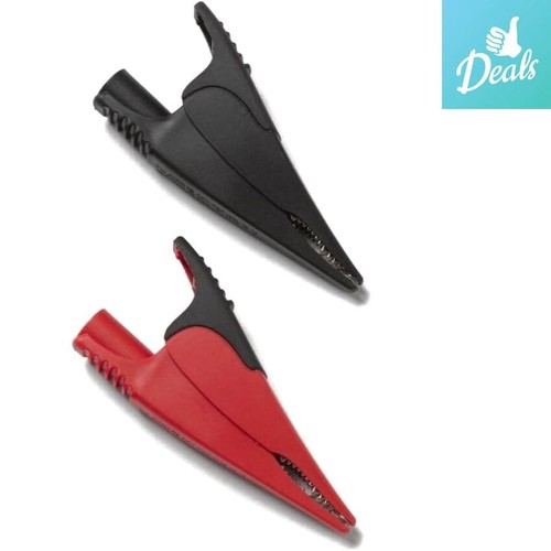 SureGrip Alligator Clips - Red and Black - 8mm Jaw Opening - Nickel ...