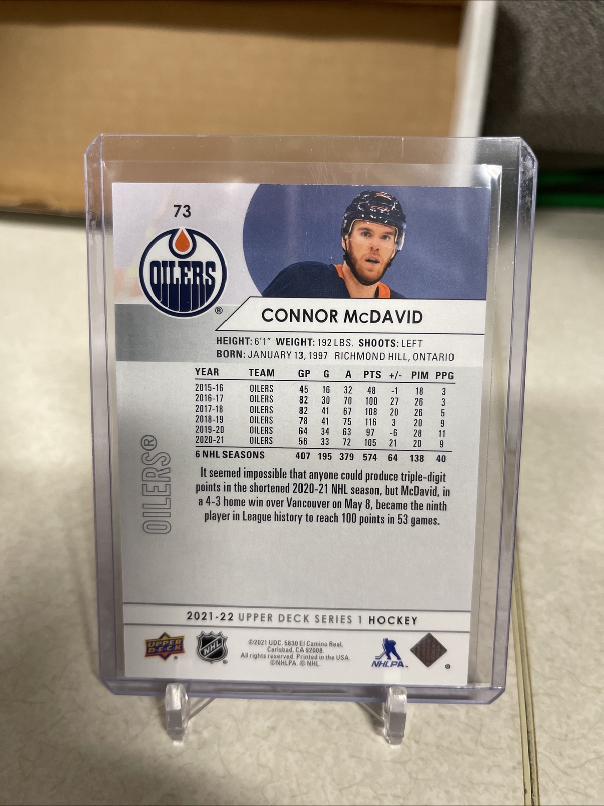 2021-22 Upper Deck Series 1 - #73 Connor McDavid for sale online | eBay