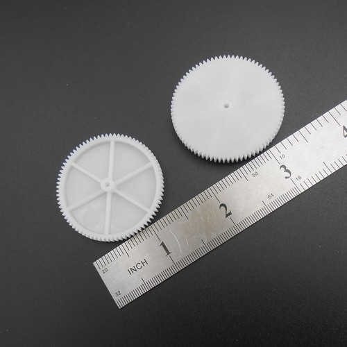 50Pc 0.5M 80T Plastic Spindle Spur Gear 80 Teeth BoreAperture 2MM 1 ...