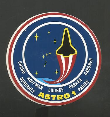 NASA SHUTTLE COLUMBIA STS-35 ASTRO 1 CREW PATCH SPACE DECAL STICKER 3 1 ...
