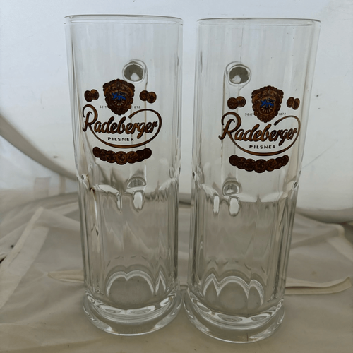 2 Radeberger Pilsner .5L Tall Glass Beer Mugs | eBay
