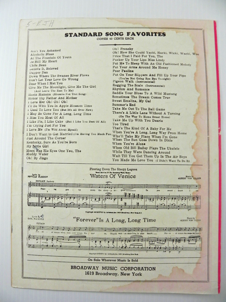 "Put Your Arms Around me, Honey" ~1943 Sheet Music ~Betty Grable in ...