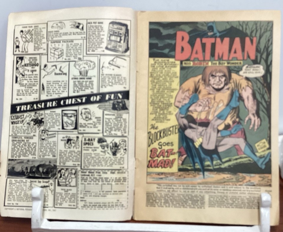 Comic Book, Batman 194, August 1967, The Blockbuster Goes Bat-Mad | eBay