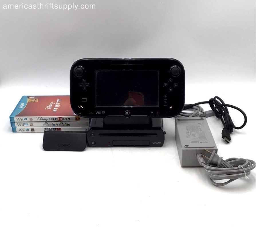 Nintendo Wii U Handheld System And Accessories Lot - Disney Infinity ...