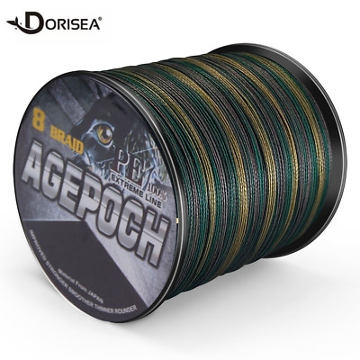 8 Strands 100m-2000m Camo Green 6LB-300LB PE Dynema Braided Fishing ...