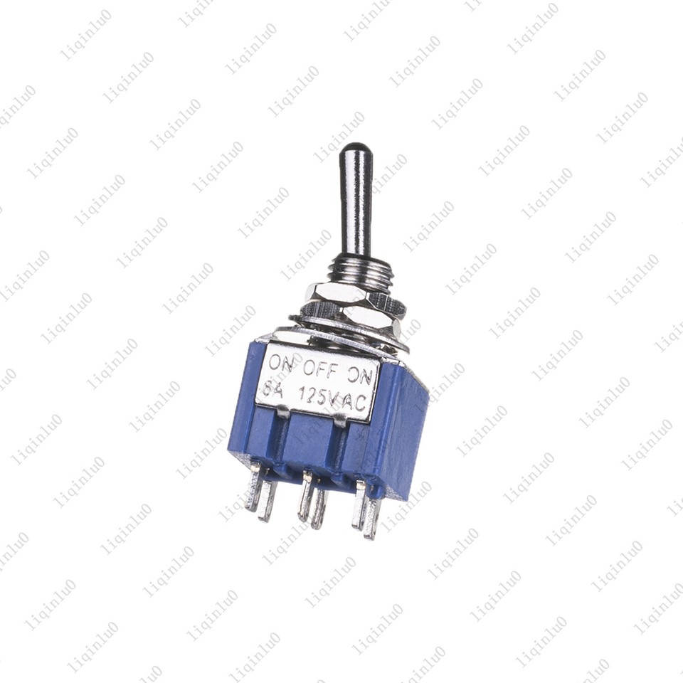 Guitar or AMP DPDT 3 Way 6 Pins ON OFF ON Toggle Switch Sealed Mini ...
