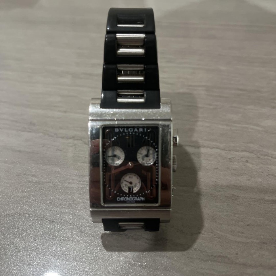 BVLGARI Chronograph Men's Quartz Rectangle Silver Analog | eBay