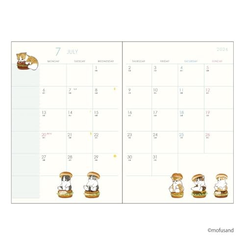 2026 Planner A6 Monthly Diary mofusand/Pizza Nyan 4995027178343| eBay