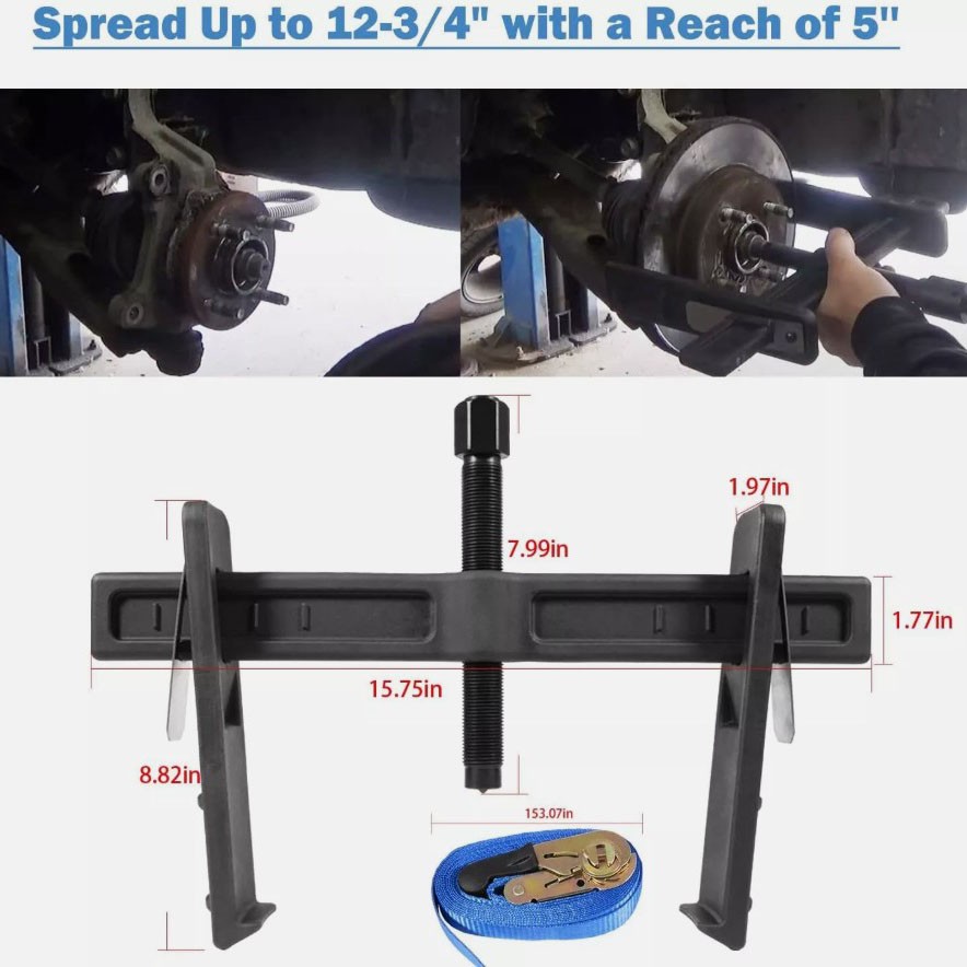 6980 Drum and Rotor Puller Drum Brake Hub Puller with Nylon Strap NEW ...