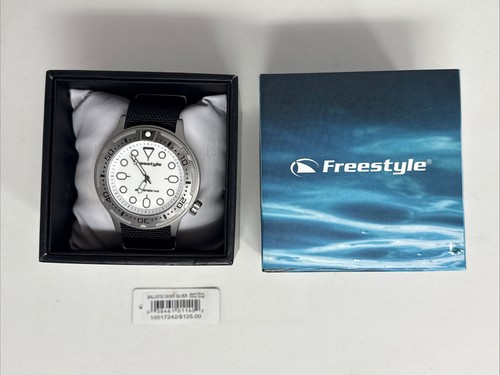 Freestyle Men’s Ballistic Dive Quartz Watch Silver Case Analog With Box ...