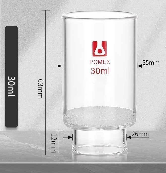 Chemistry Lab Glassware: 10-100ml Borosilicate Sand Core Crucible w/ G1 ...