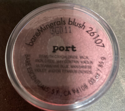 BARE MINERALS ESCENTUALS PORT BLUSH SEALED .85g/.03oz EXTREMELY RARE ...