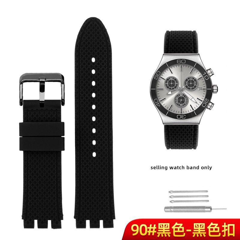 Silicone Watch Strap Fit For Swatch Irony YVS400 YVS451 YVB404 Series ...