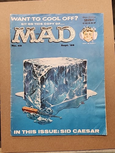RARE ~ Mad Magazine #49 September 1959 Cool Off Cover Issue Fine+-VF | eBay
