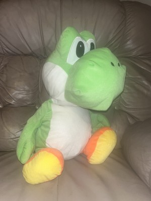 HTF Nintendo Plush 17" Big Jumbo Sitting Green Yoshi Super Mario Pocket ...