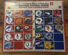 Vintage NFL Magnetic Standings Board with Most Of Set 27 Rubber Helmet ...
