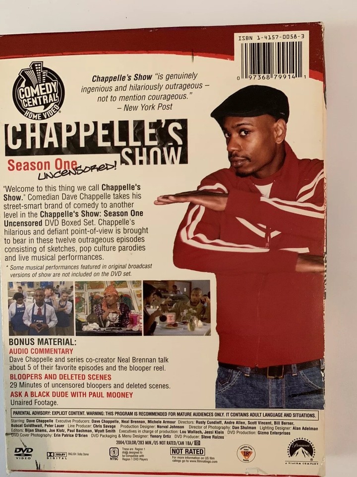 Chappelle’s Show: Season One Uncensored DVD 2003 Full Set All Discs ...