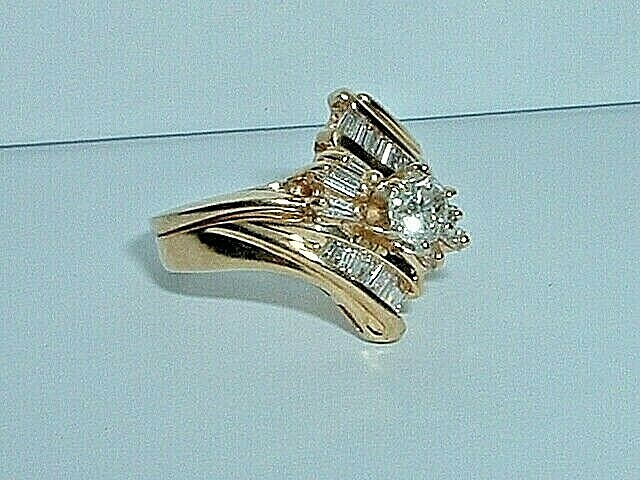 14K YELLOW GOLD .98 CT. DIAMOND ENGAGEMENT RING | eBay