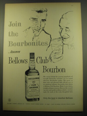 1960 Bellows Club Bourbon Ad - Join the Bourbonites | eBay