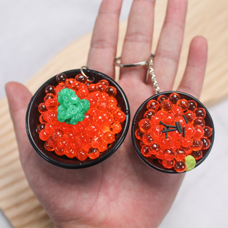 Creative Simulation Food Model, Big Stomach King Caviar Rice Keychain ...