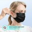 100 PCS Disposable Face Mask Non Medical Surgical 3 Ply Ear loop Black ...