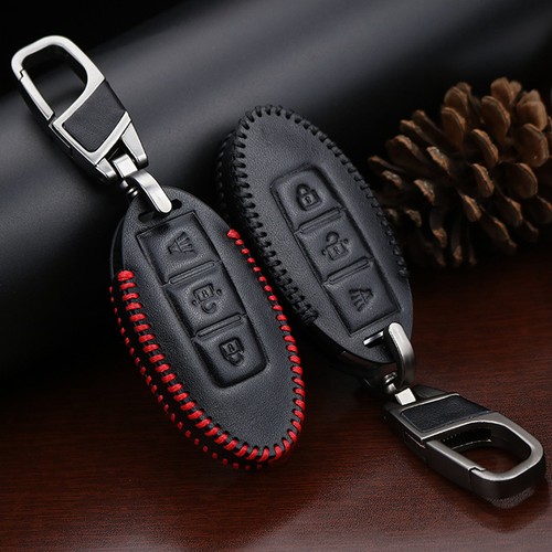 Leather Remote Car Key Case Cover Fob Shell For Nissan Altima Infiniti ...