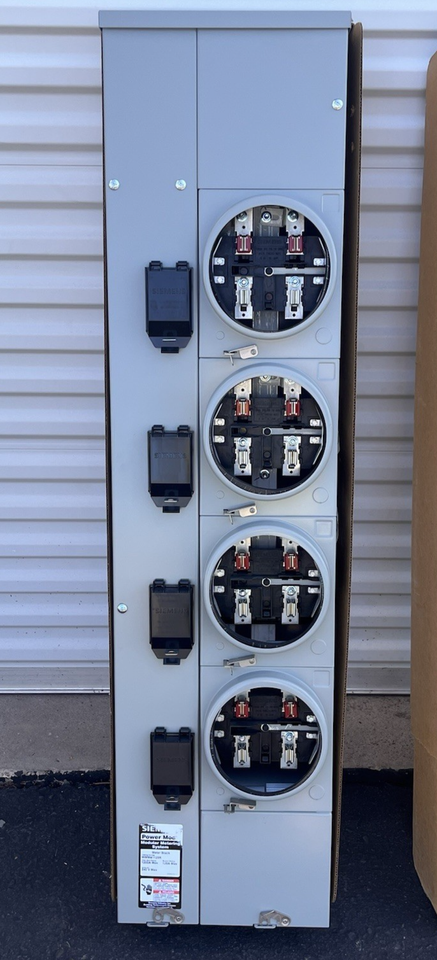 Siemens WMM41125R , 4-Gang 1200A 125 Amp RING-TYPE Power Mod Meter ...