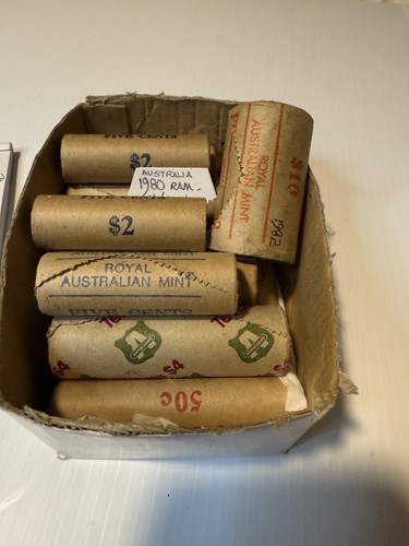 ROYAL AUSTRALIAN MINT AND SECURITY DECIMAL COIN ROLLS 1c 2c 5c 10c ...
