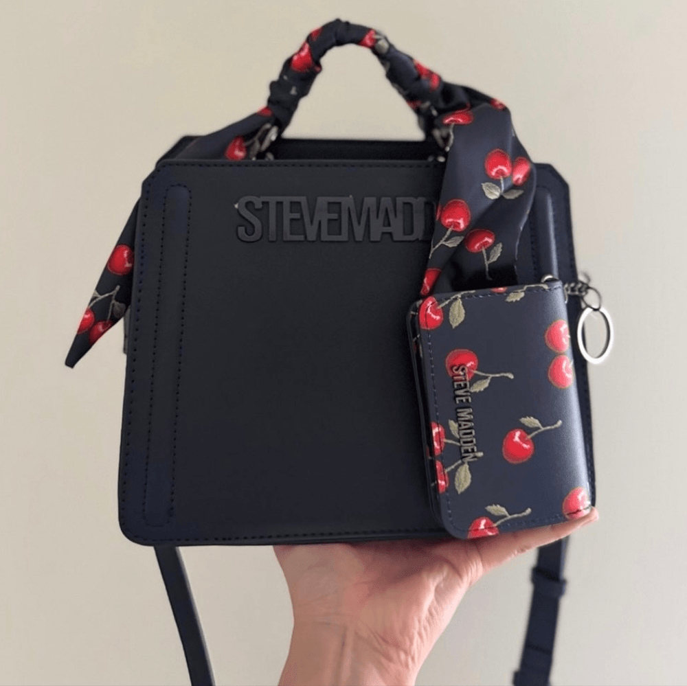 Steve Madden Bevelyn Cherry Scarf Handbag | eBay