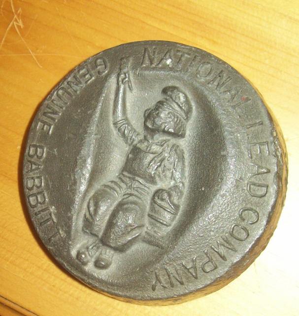 Early 1900's Lead Paperweight National Lead Company Genuine Babbitt ...