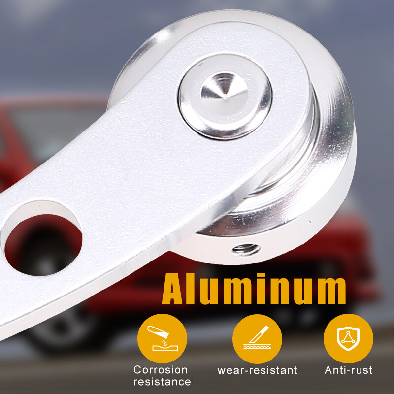 2Pcs Billet Silver Aluminum Manual Car Window Door Winder Glass Handle ...