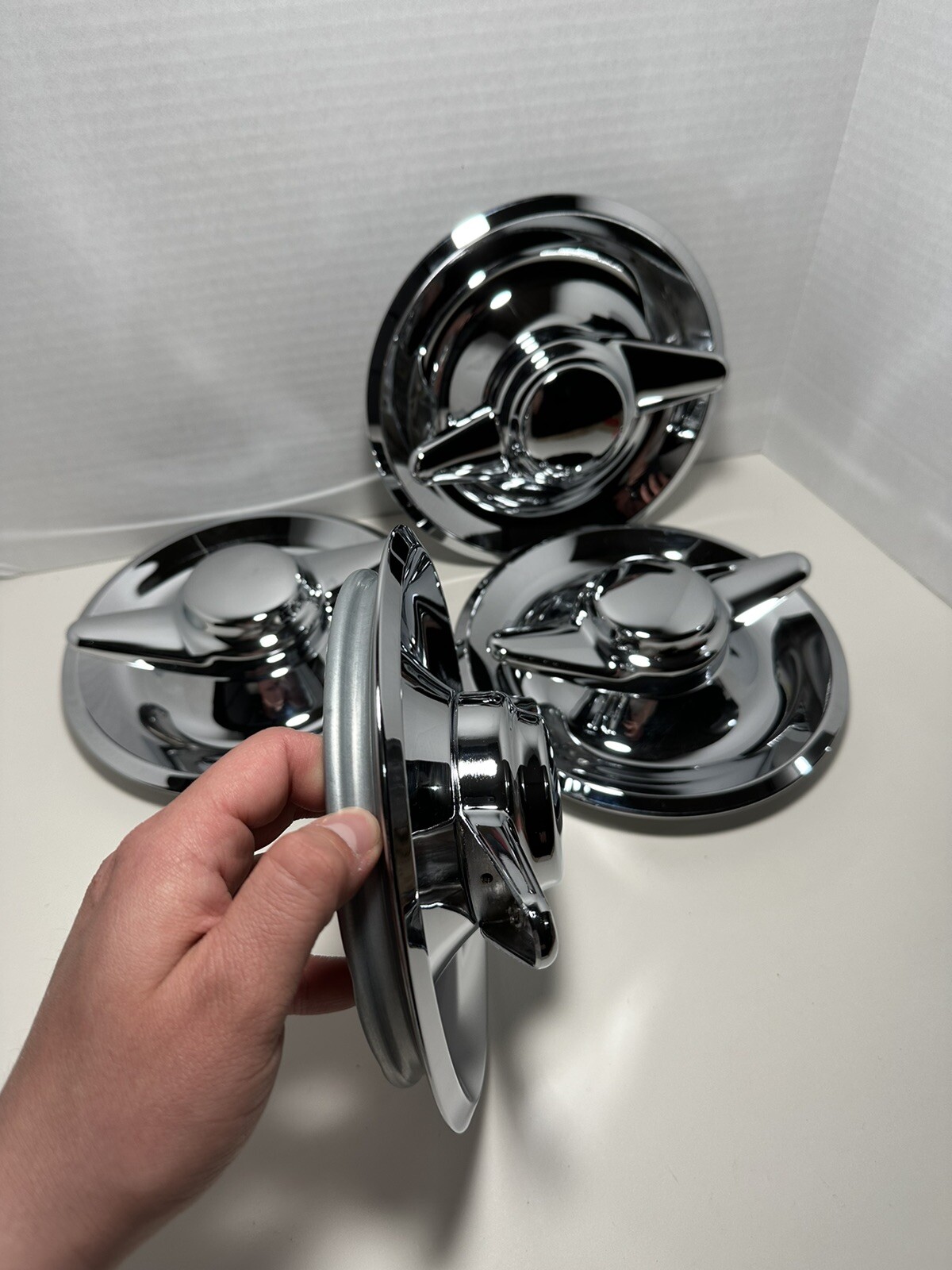 (4) 2 DOME BAR SPINNERS CENTER CAPS FOR CHEVY RALLY WHEELS 7"OD | eBay