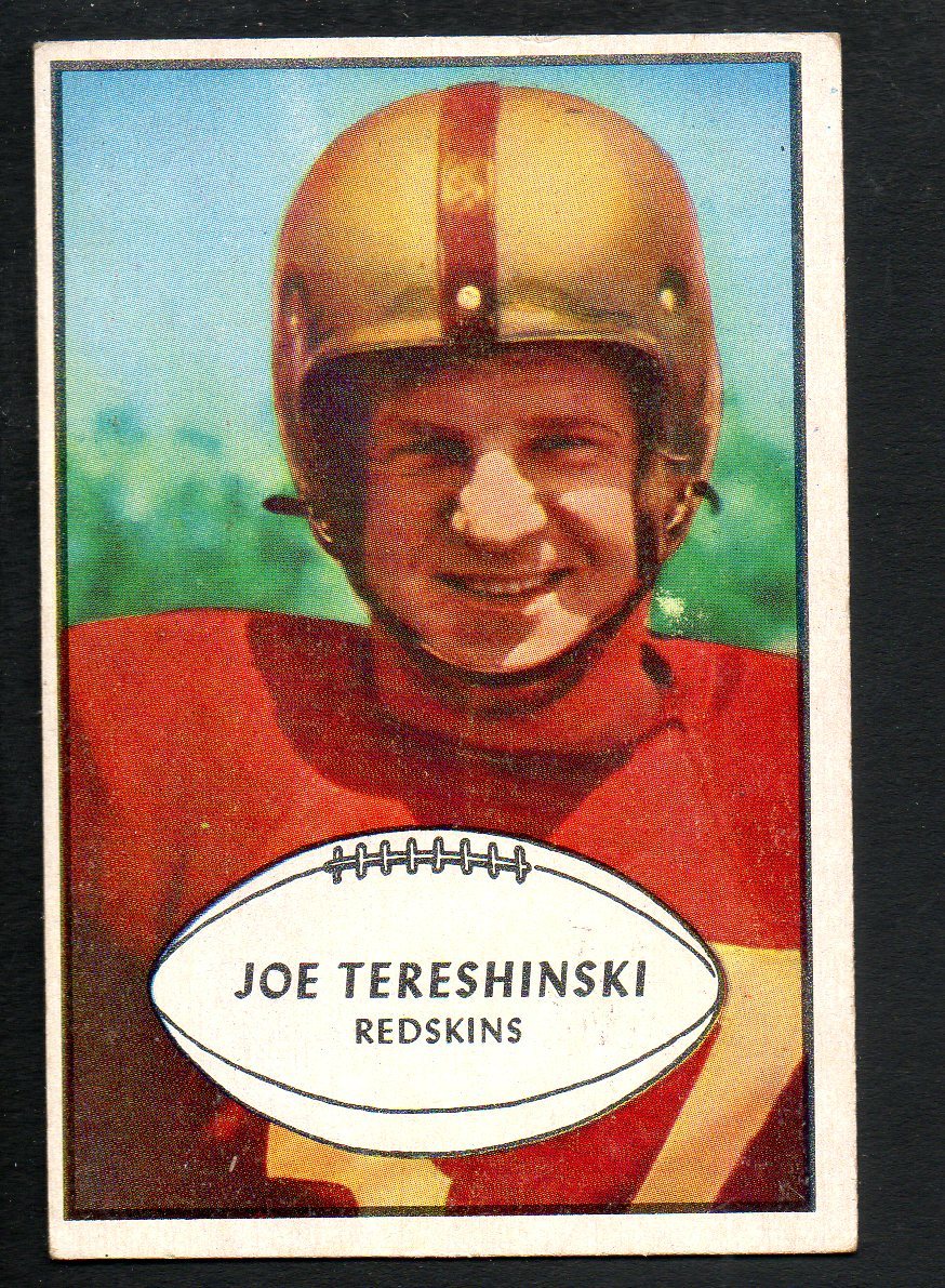 1953 Bowman Football Card #5 Joe Tereshinski-Washington Redskins Ex ...