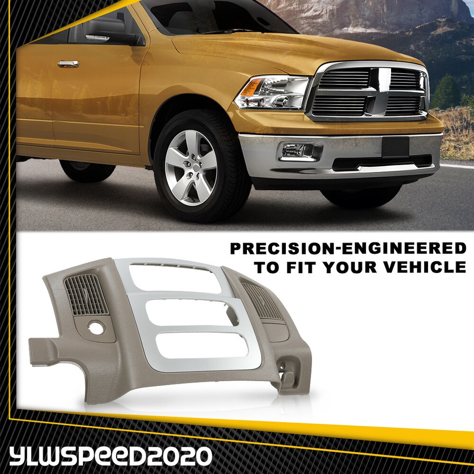 Fit For 02-05 Dodge Ram 1500 Dash Radio Bezel Climate Trim Panel Vent ...
