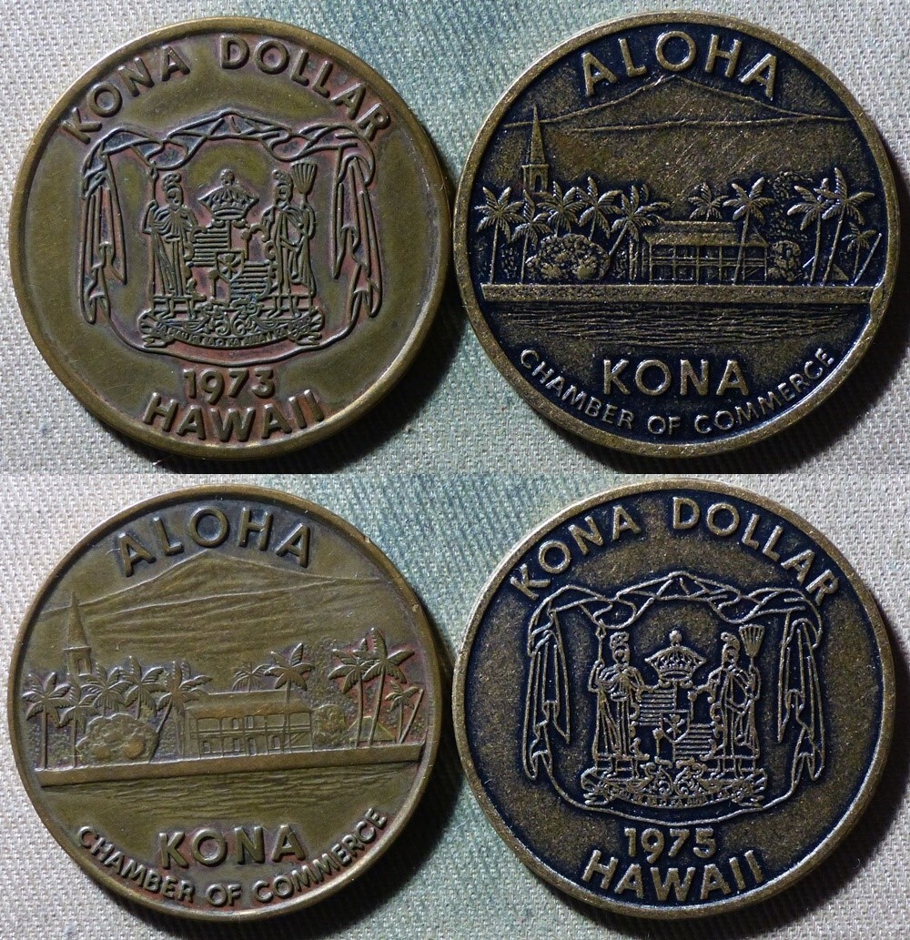 Token : Hawaii 1973 + 1975 Kona Chamber Of Commerce Dollar IRTM2780 | eBay