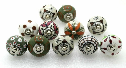 11x Mix And Match Beautiful Hand Painted Kitchen Cabinet Drawer Ceramic Knob | eBay Australia