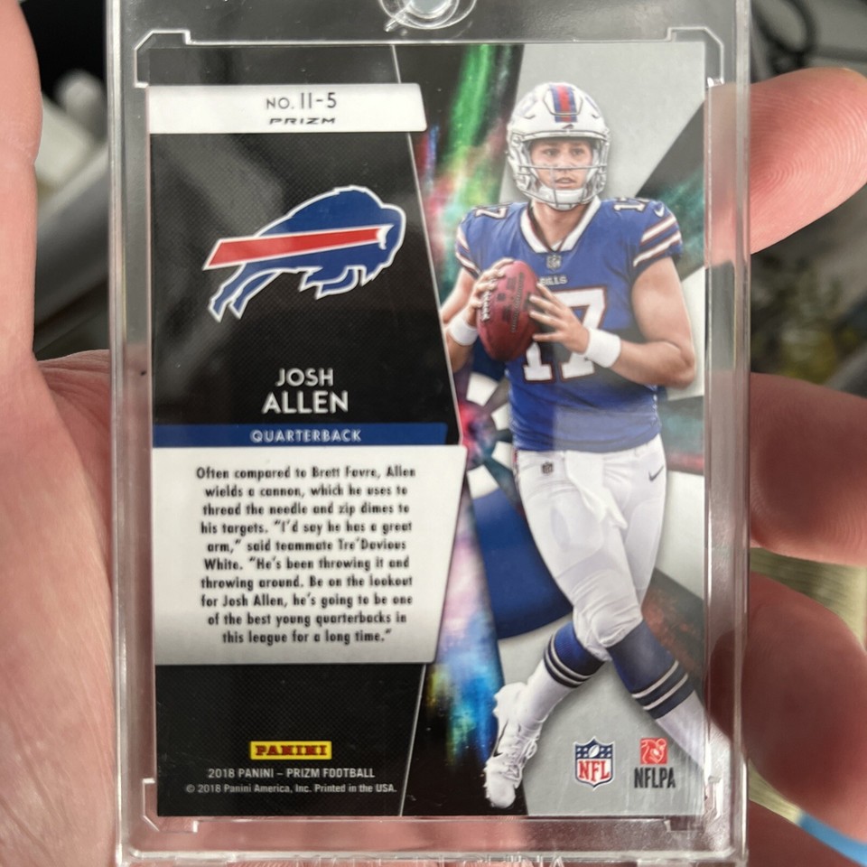 JOSH ALLEN ROOKIE CARD 2018 Panini PRIZMS $$ RC Instant Impact BUFFALO ...