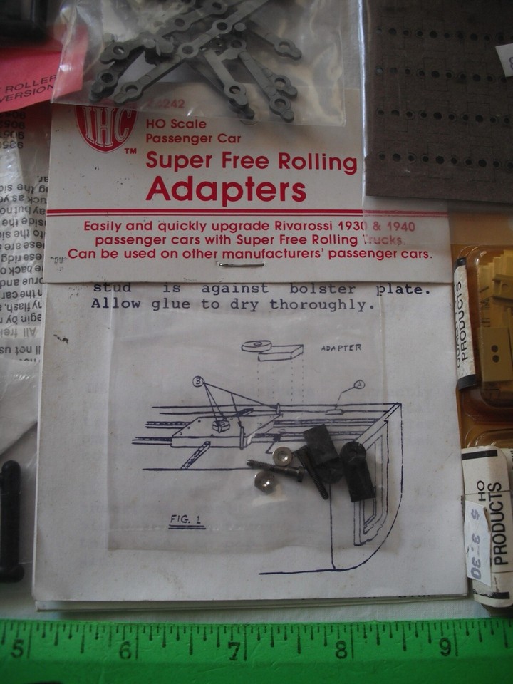 Lot of 17 Assorted Freight Car Detail Parts, Bolster Draw Bar Coupler ...