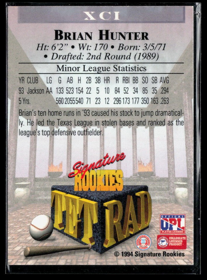 Brian Barber 1994 Signature Rookies Non Serial Numbered Signatures Auto ...