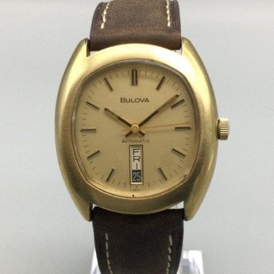 Vintage Bulova Jet Star G Automatic Watch Men 35mm Gold Toned 1973 ...