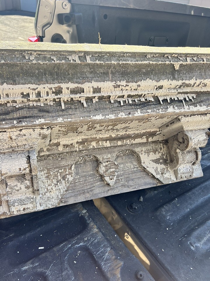c1870 victorian window header pediment Italianate beefy 57” L x 11”d x ...