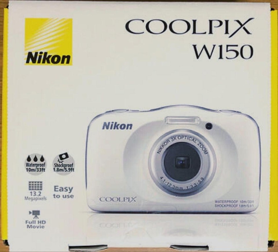 Nikon COOLPIX W150 Waterproof Digital Camera WHITE color 16 MP | eBay