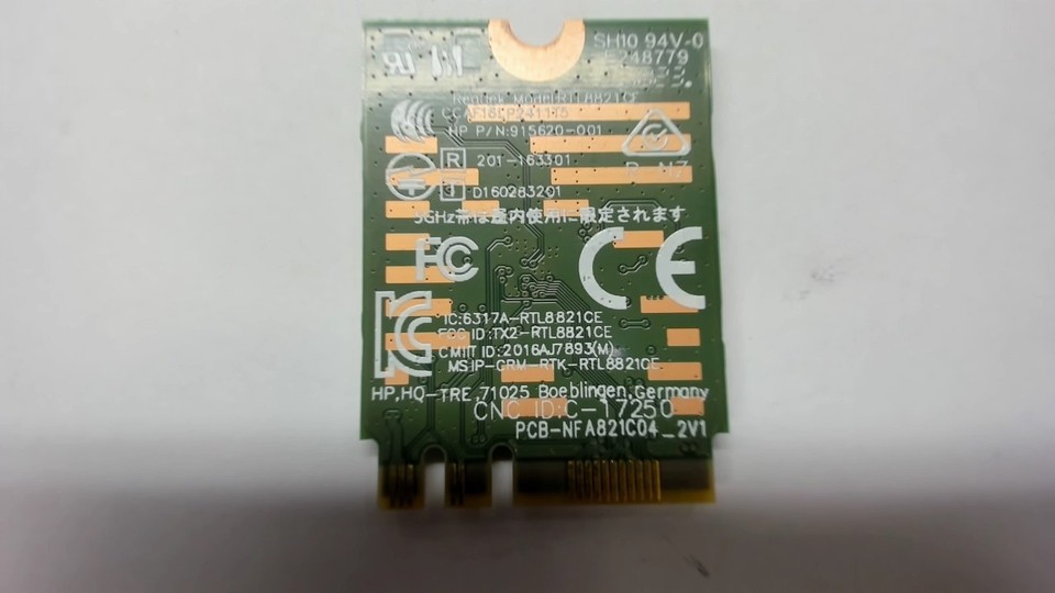 HP WiFi RTL8821CE 802.11AC Combo WLAN + BT 4.2 Card | eBay